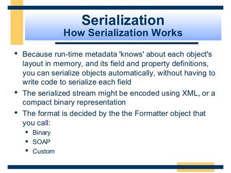 serialization deserialization
