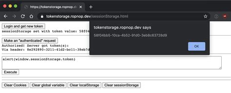 how to store session tokens in a browser and the impacts of each