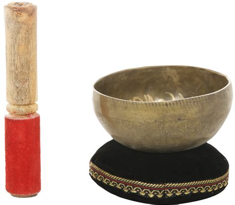 Tibetan Buddhist Singing Bowl With Tree Of Life Image Inside