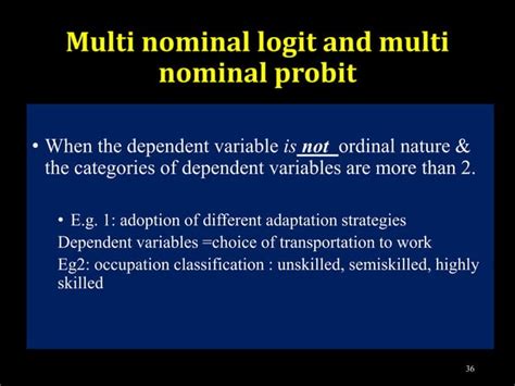 logit and probit and tobit model basic introduction ppt