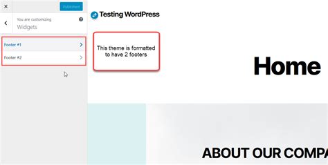create a footer for wordpress inmotion hosting support center