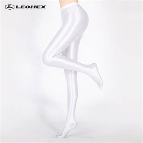 Leohex Satin Glossy Opaque Pantyhose Shiny Wet Look Tights Etsy