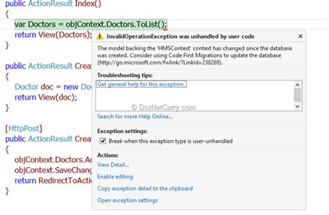 entity framework code first and migrations in asp mvc dotnetcurry