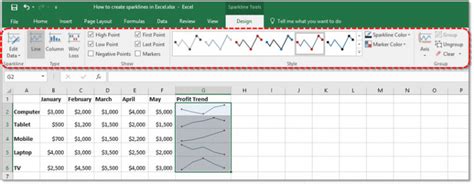 how to create sparklines in excel full guide what is sparklines in