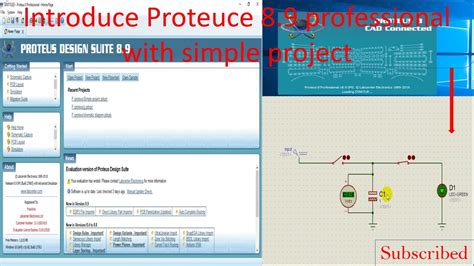 proteus 9 8 professional design simple project how to work a capacitor
