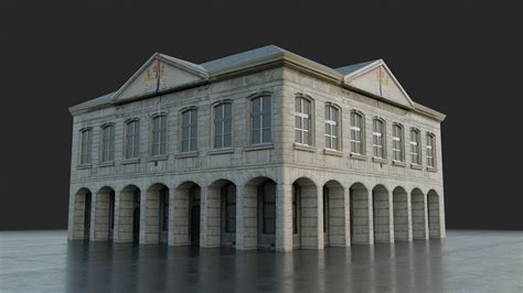 3d model old building 18th century cgtrader
