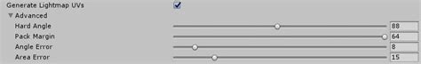 generating lightmap uvs unity マニュアル