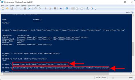 create and delete registry keys via powershell in windows