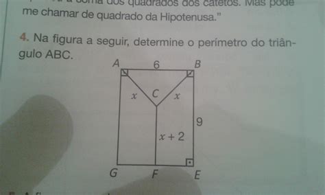Na Figura A Seguir Determine O Perímetro Do Triângulo Abc Brainly