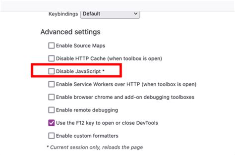 Disable Javascript