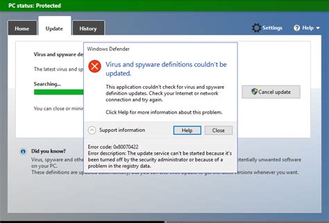 windows defender error code 0x80070422 microsoft community