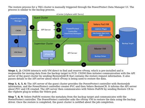 restore workflow powerprotect data manager protecting vmware tanzu