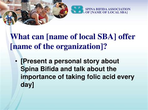 Ppt Spina Bifida Association Of [name Of Local Sba] Powerpoint