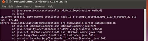 hadoop java lang classnotfoundexception org json simple