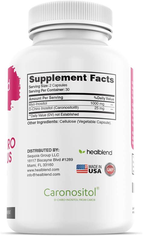 Mezcla De Suplementos Myo D Chiro Inositol Plus Equilibrio Hormonal