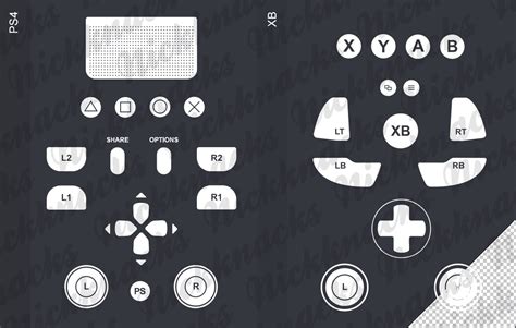 controller overlays and button kits 3 styles x7 controllers keyboard mouse