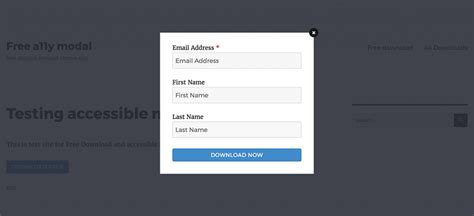 dialog modal make wordpress accessible