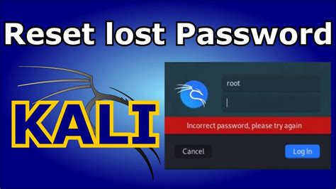reset root password in kali knowledge sharing tech