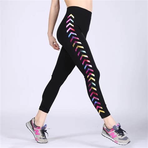 Women Fashion Leggings Elastic Colorful Printing Leggins Slim High