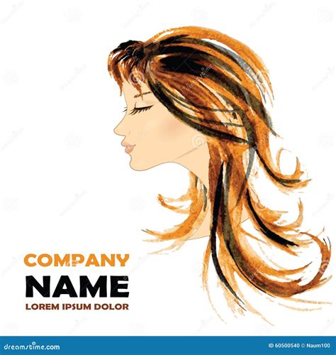 Femme De Mode Avec De Longs Cheveux Illustration De Vecteur