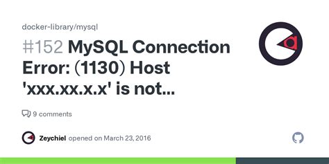 mysql connection error 1130 host xxx xx x x is not allowed to