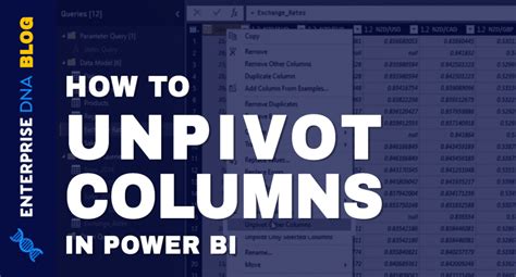 how to unpivot calculated columns in power bi enterprise dna