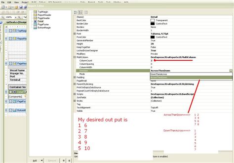 c xtrareport side by side export problem on excel stack overflow