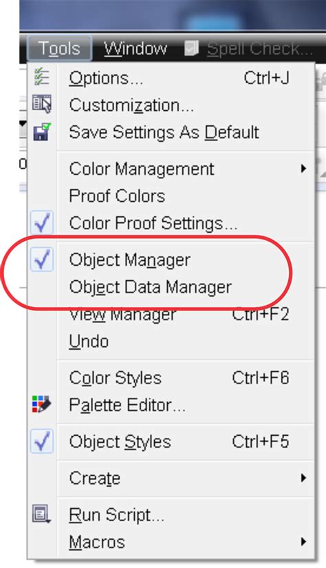 object manager docker coreldraw x6 coreldraw graphics suite x6