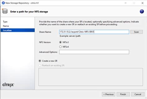 how to configure zadara nfs volume as citrix hypervisor storage