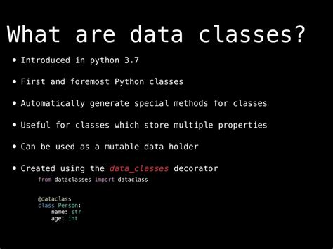 python dataclasses speaker deck
