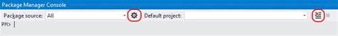 install and manage nuget packages using the console in