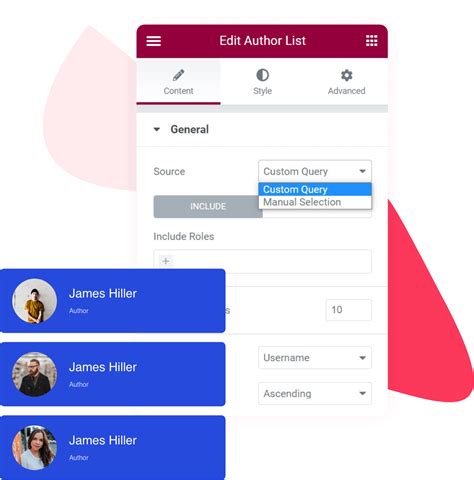 elementor author list widget powerpack addons for elementor