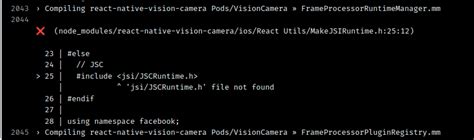 react native vision camera makes react native expo build to fail