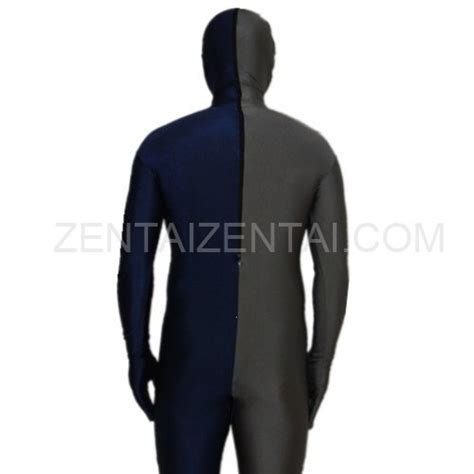 Navy Blue And Gray Fullbody Full Body Lycra Spandex Morph Zentai Suits