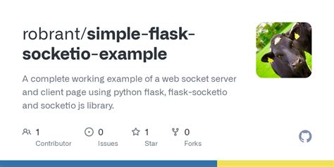 github robrant simple flask socketio example a complete working