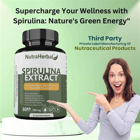 Nutraherbal Spirulina Extract Capsule Natural Superfood Supplement At
