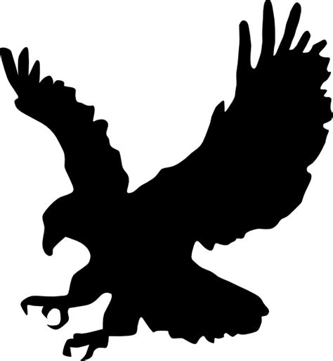 Bald Eagle Silhouette Clip Art Eagle Png Download 552 598 Free