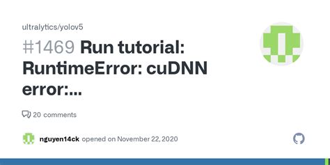 run tutorial runtimeerror cudnn error cudnn status bad param · issue