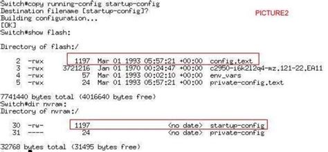[switch] config text and startup config