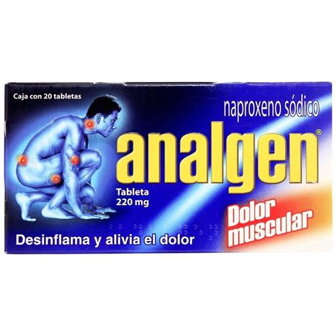 Analgen 20ta Analgen Dolor Muscular 220 Mg Caja Con 20 Tabletas Walmart