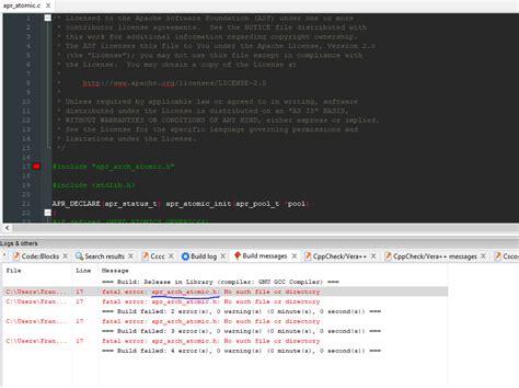 libraries c compiling log4cxx and apr stack overflow