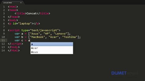 metode array concat youtube