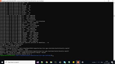 riscv gnu toolchain build error risc v sifive forums