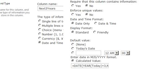 date formula in sharepoint calculated value dotnetsharepoint
