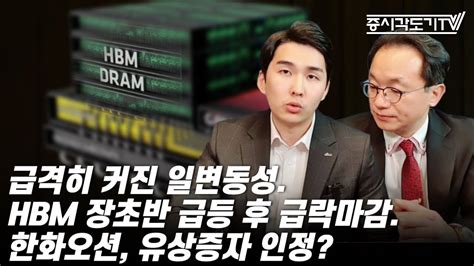 [한국시황] 급격히 커진 일변동성 Hbm 장초반 급등 후 급락마감 한화오션 유상증자 인정 Youtube