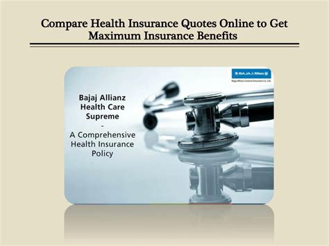 Ppt Compare Health Insurance Quotes Online To Get Maximum Insurance