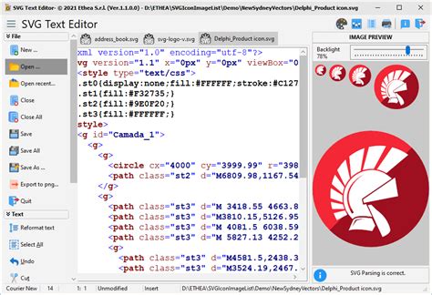 svgshellextensions preview thumbnails and text editor vcl delphi