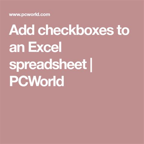 add checkboxes to an excel spreadsheet excel spreadsheets excel