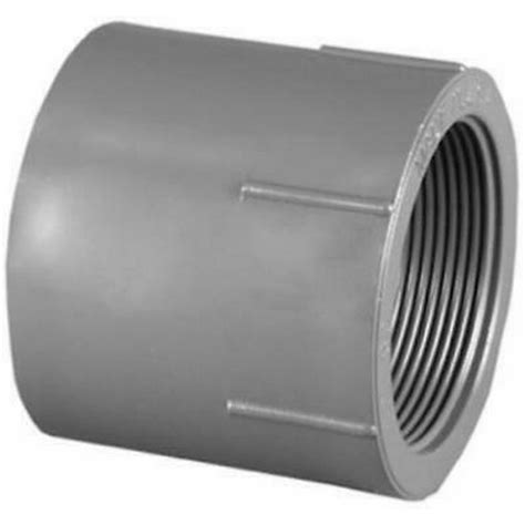 10pk 1 2 Gray Pvc Schedule 80 Female Pipe Thread Adapter Slip X