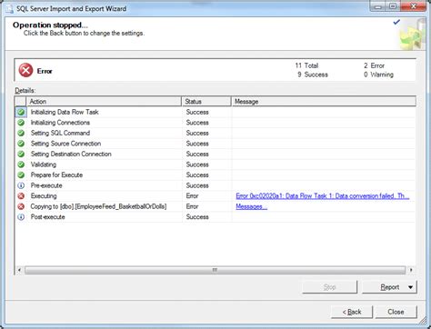 what to do when the import and export wizard fails part i imports